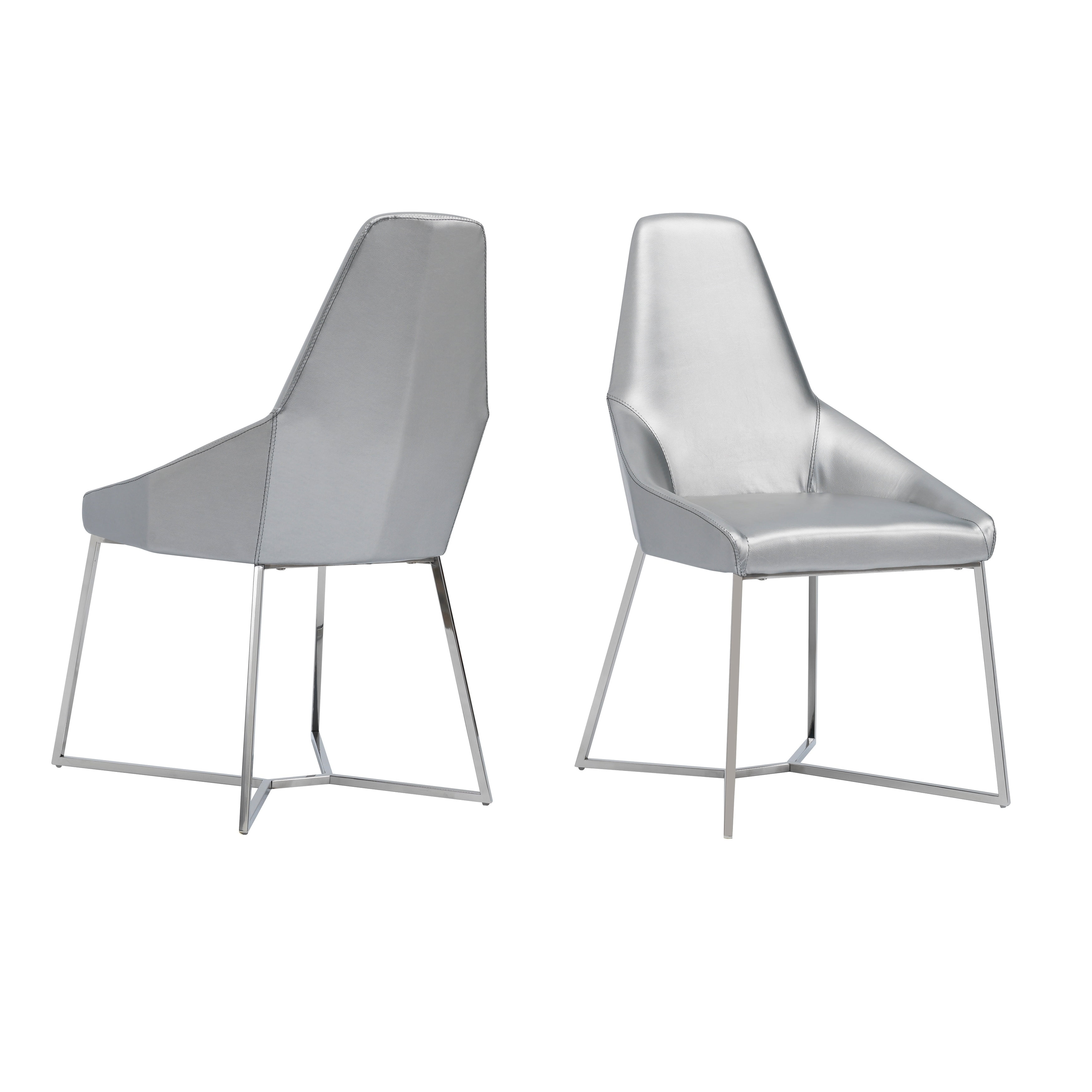 Modrest Sarah Modern Pearl Grey Leatherette Dining Chair (Set of 2 ...