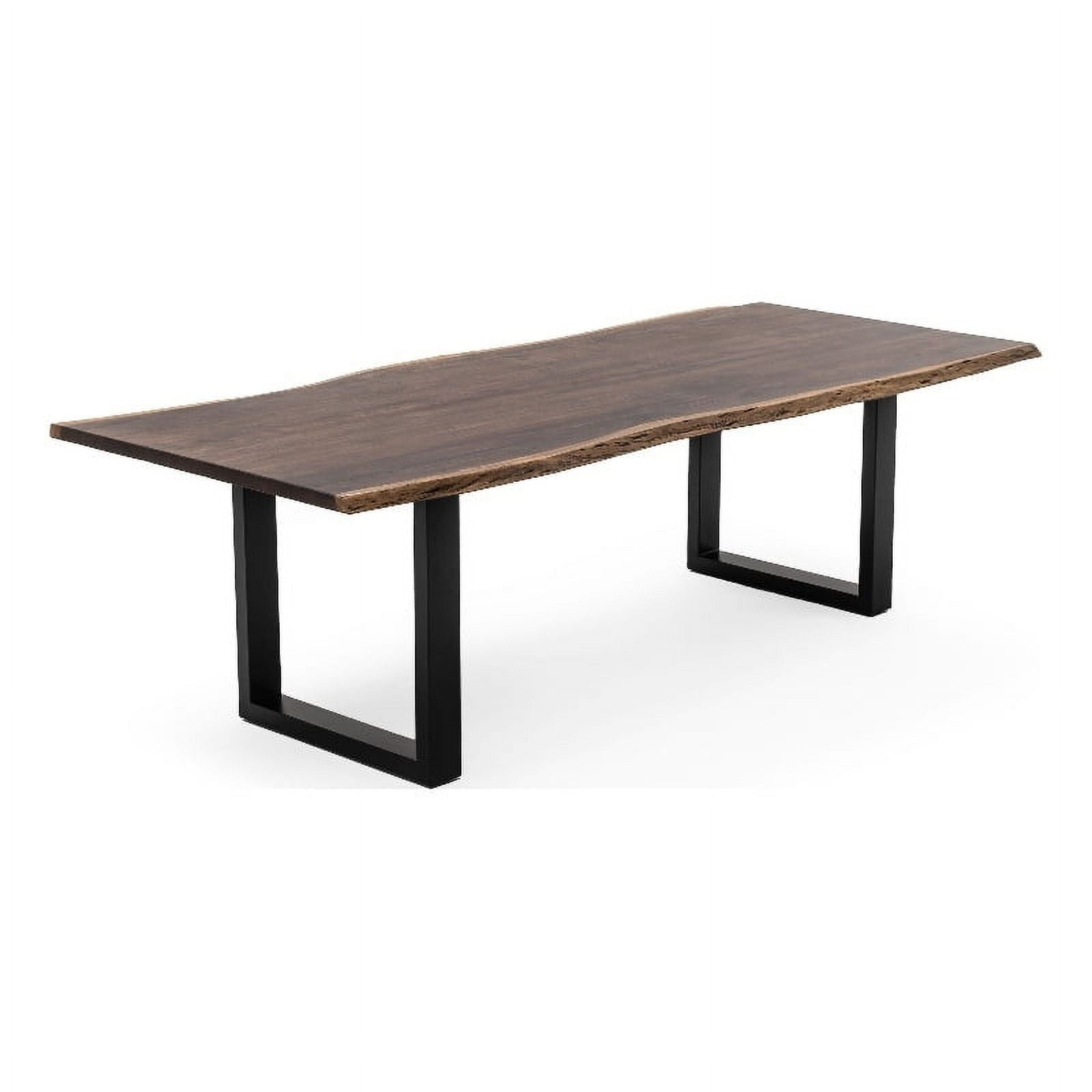 Modrest Taylor 102" Modern Solid Wood Dining Table in Dark Wood ...