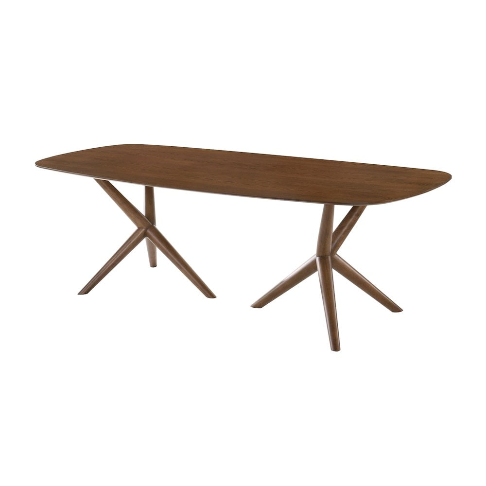 Modrest Utah - Modern Walnut Rectangular Dining Table - Walmart.com
