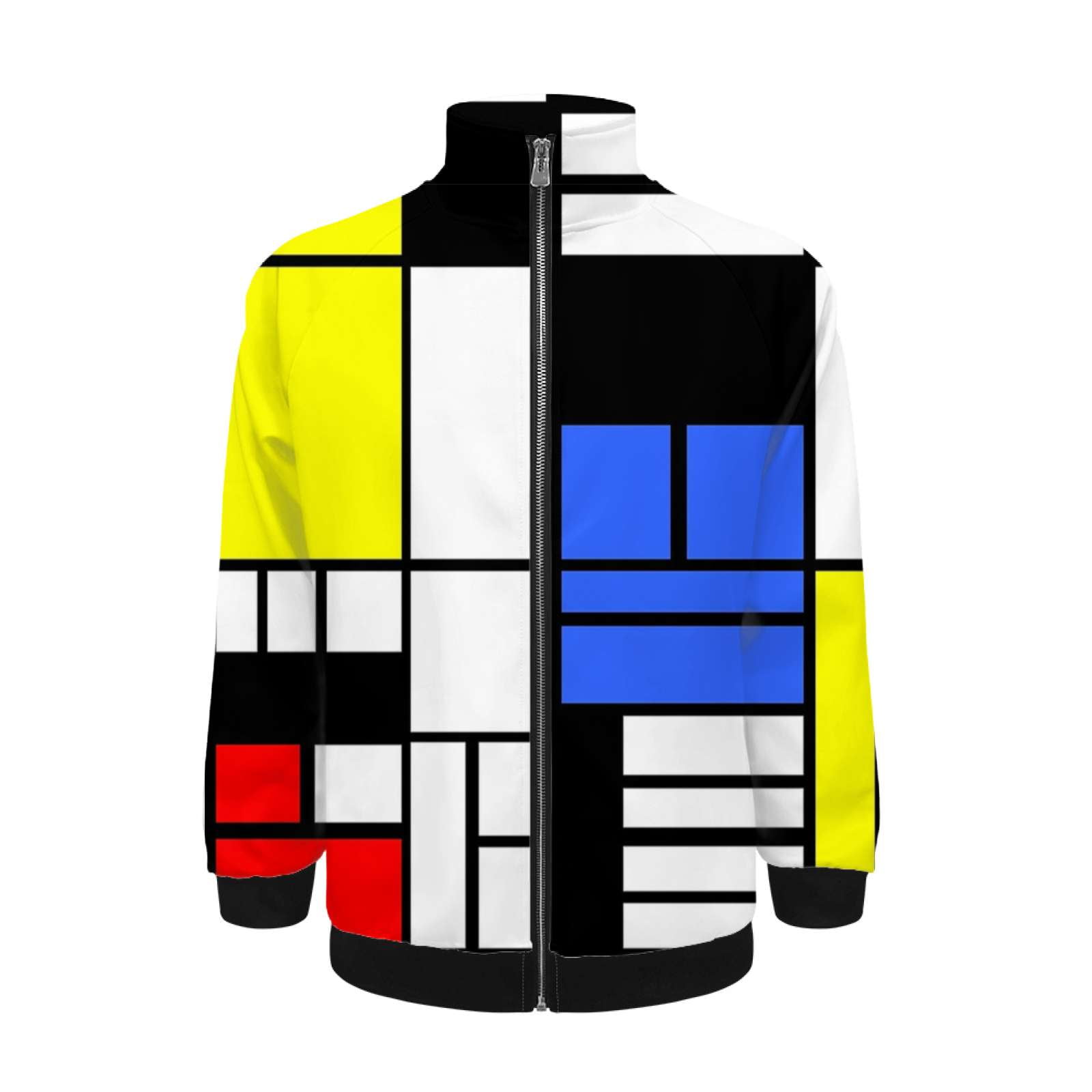 Modrian Inspired Composition With Red Blue And Yellow Essential Jacket ...