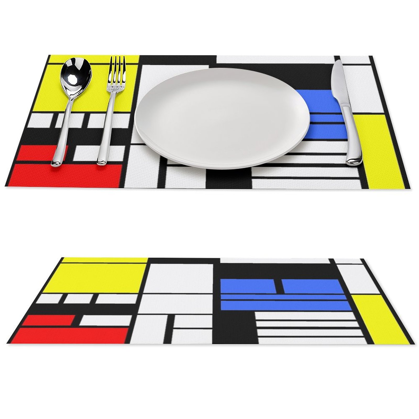 Modrian Inspired Composition with Red Blue And Yellow Essential PVC ...