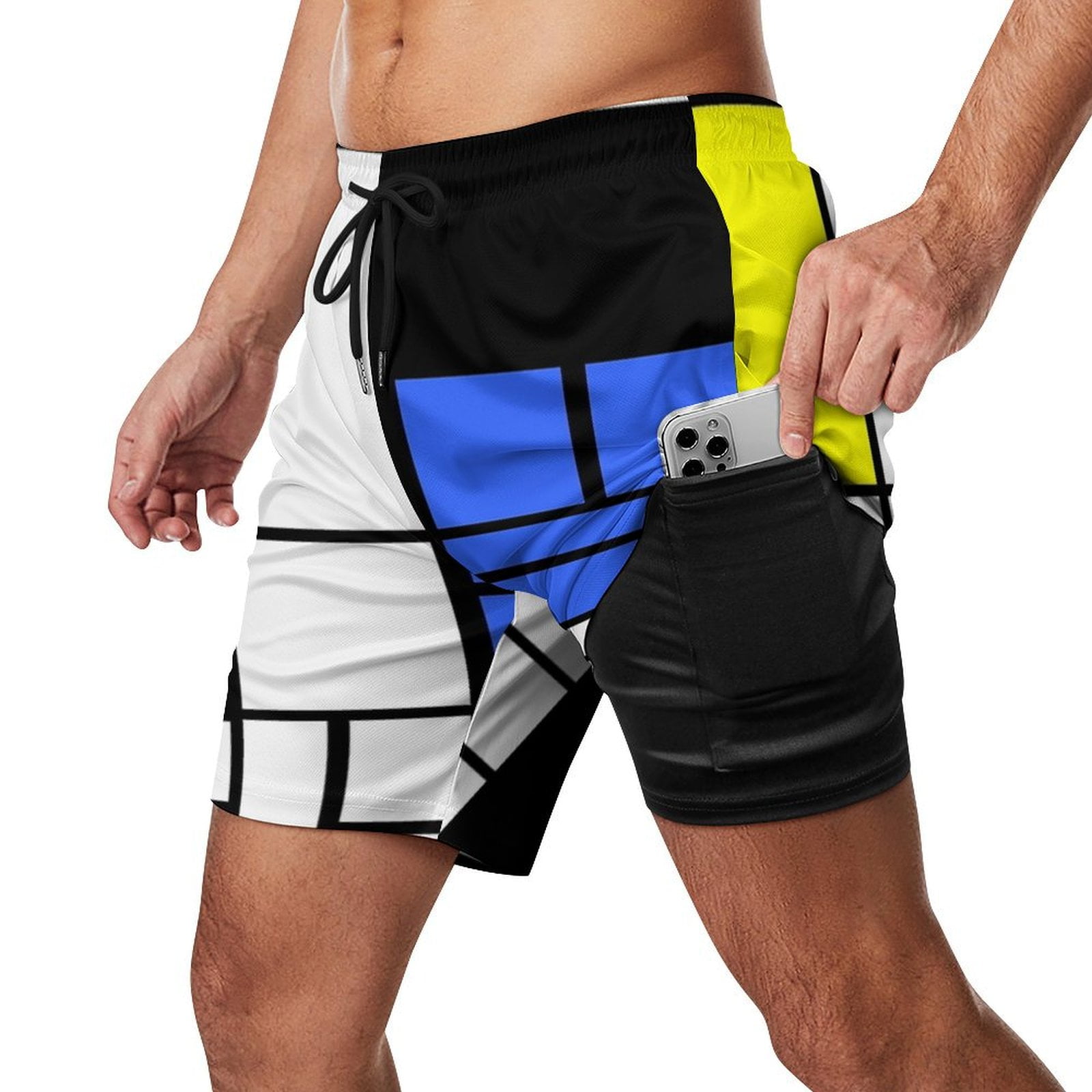 Modrian Inspired Composition with Red Blue And Yellow Essential Quick ...