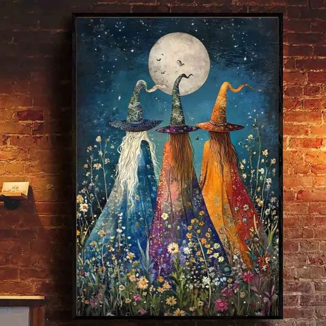 Modroom 3 Three Witches Walking Into The Moon Flower Garden Magic Witch ...