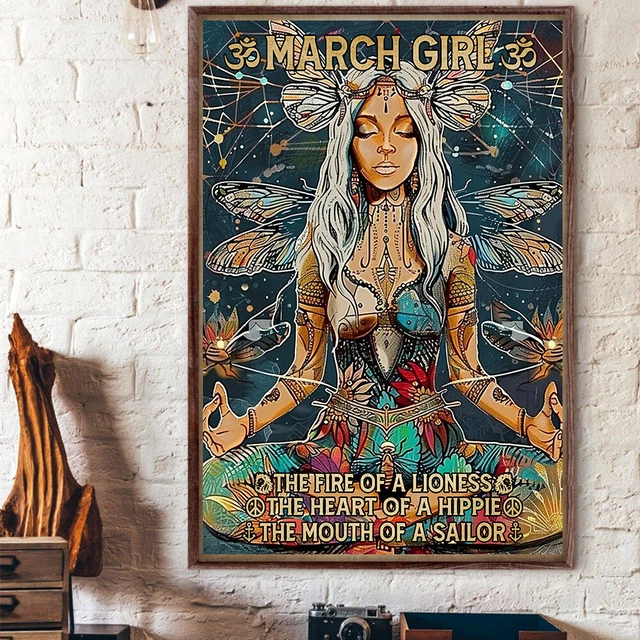 Modroom A Girl Is Practicing Yoga In A Meditative Position Poster Wall ...