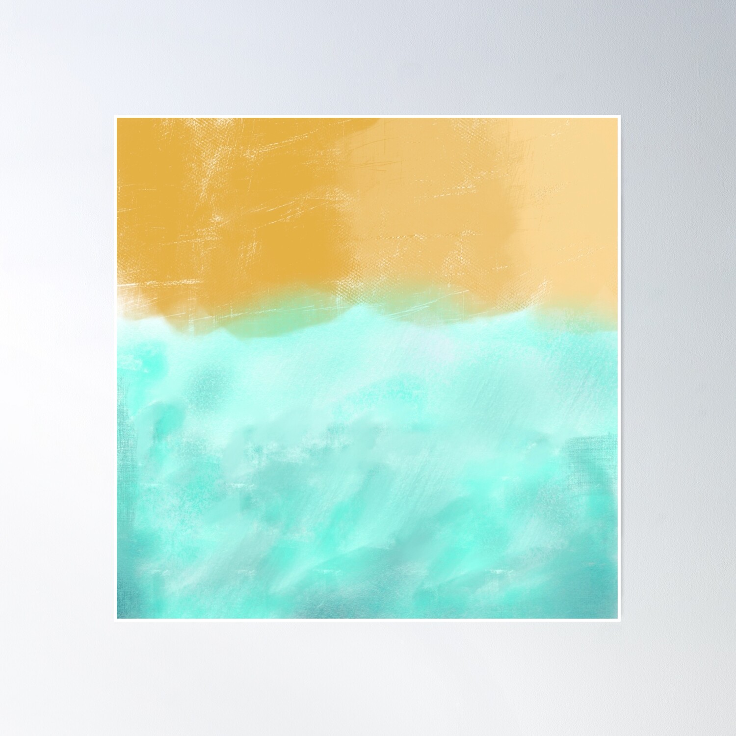 Modroom Abstract Beach Artwork - Soft Watercolors Poster Wall Art ...