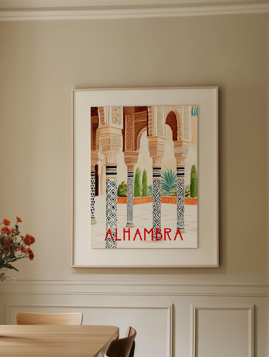 Modroom Alhambra De Granada Art - Vintage Travel Poster Andalusia ...
