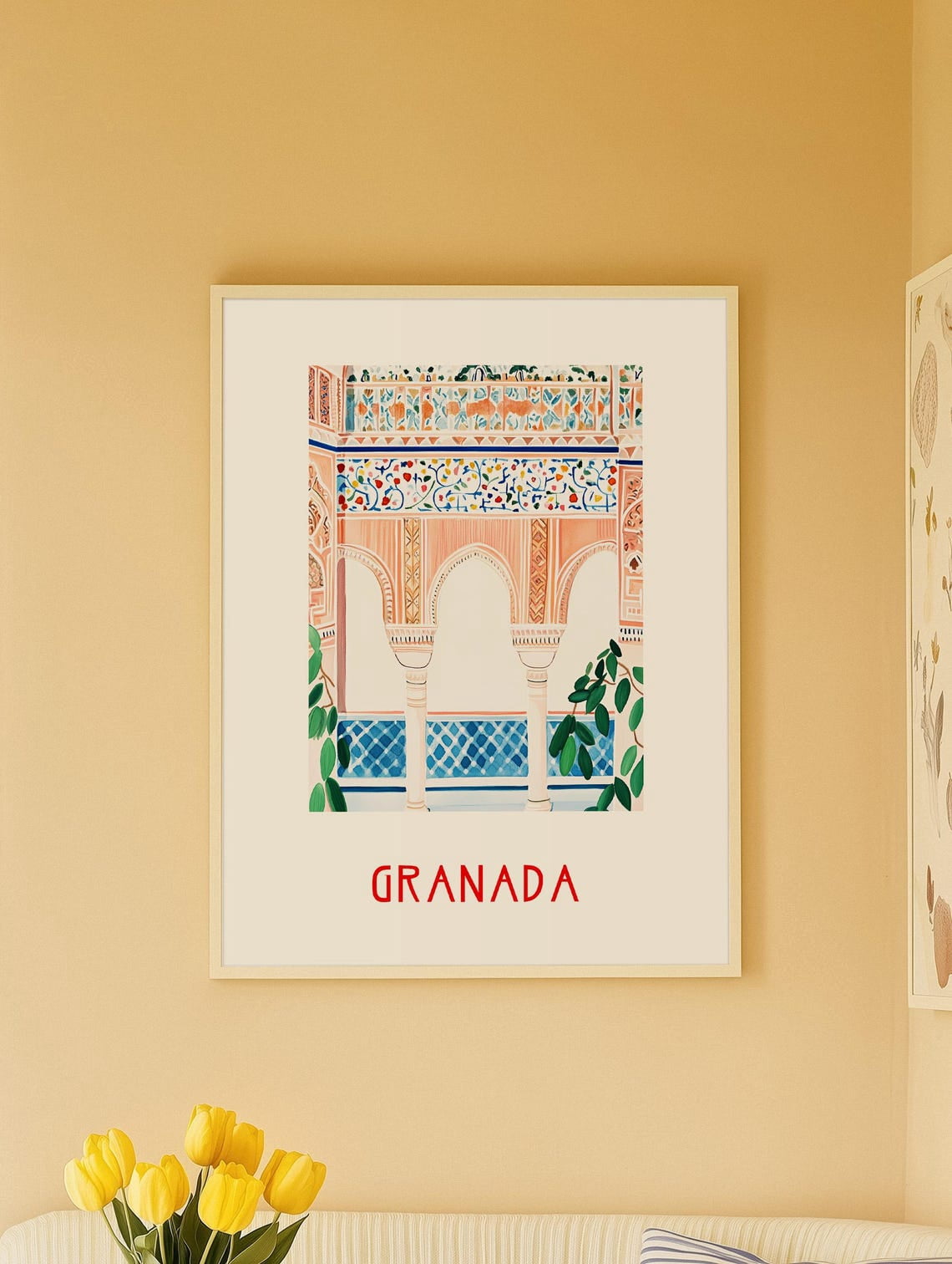 Modroom Alhambra De Granada Art - Vintage Travel Poster Spain Art ...