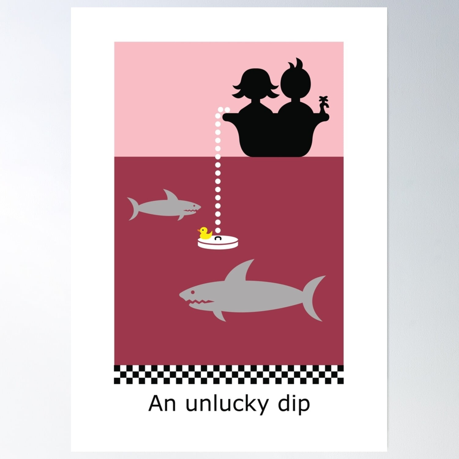 Modroom An Unlucky Dip - Paisley And Gabe - Red Poster Wall Art, Modern Wall Decor, 8x12 ...