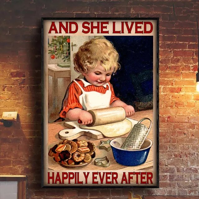 Modroom And She Lived Happily Ever After Baking Baker Wall Art, Modern ...