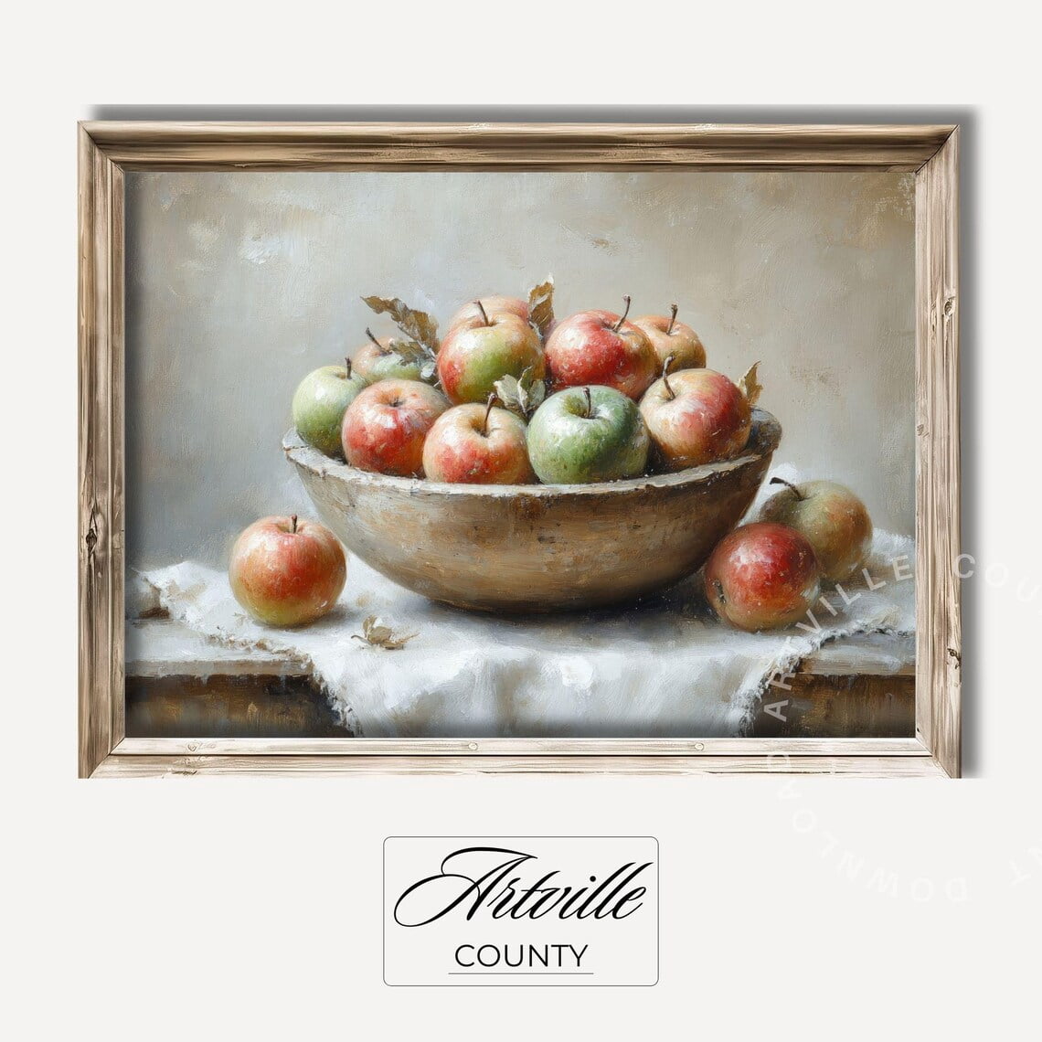 Modroom Apples Still Life Painting Cottagecore Wall Art Country Kitchen ...