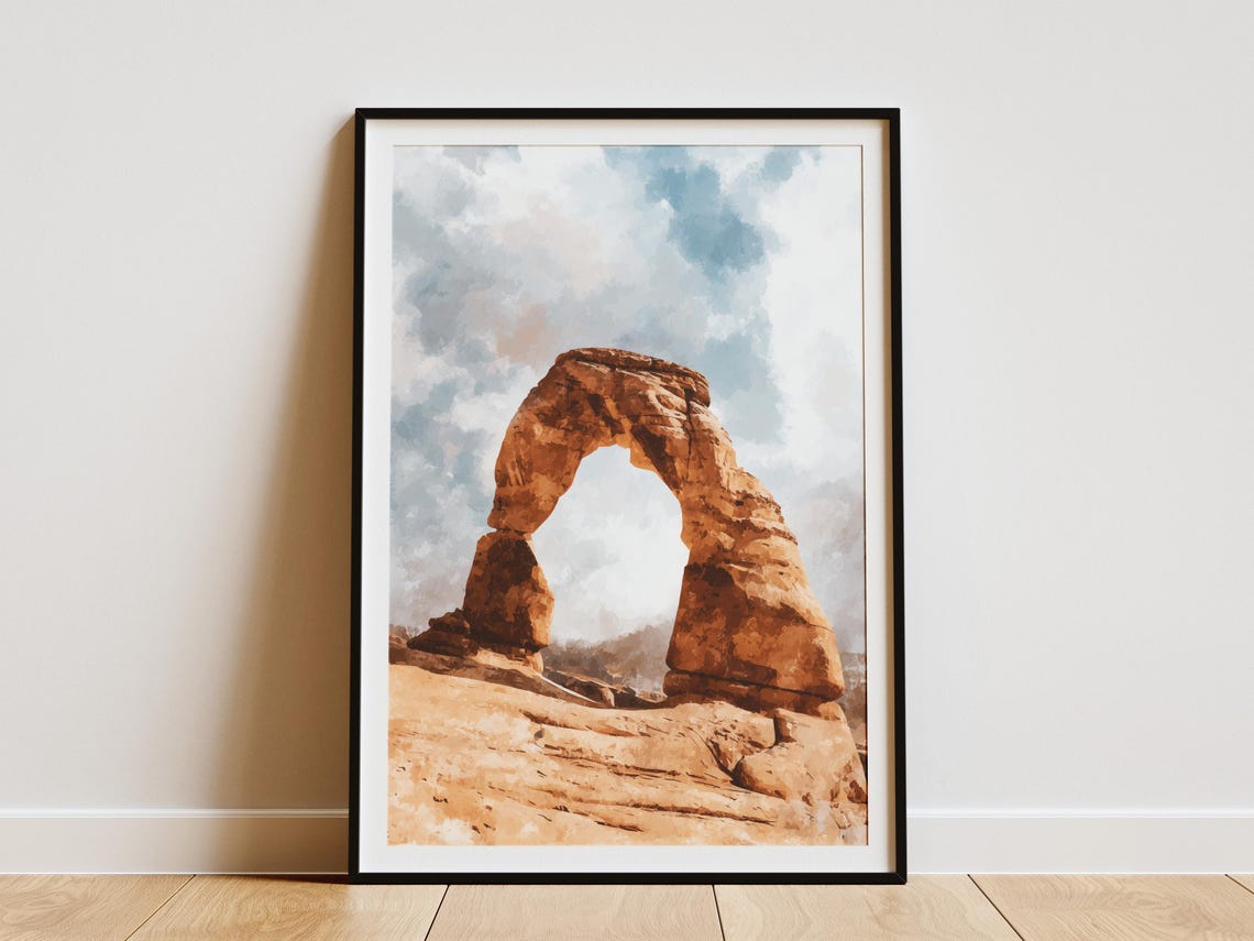 Modroom Arches National Park Poster Utah Travel Poster Delicate Arch ...