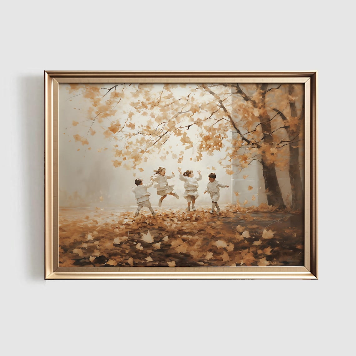 Modroom Autumn Leaves Print | Fall Art | Vintage Style Autumn Print ...