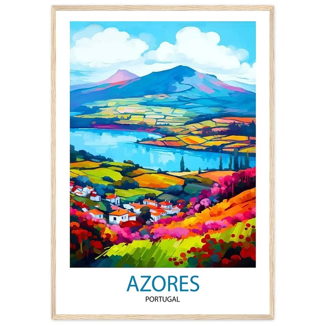 Modroom Azores Portugal Art Print Wall Decor Azores Decor Azores Poster ...
