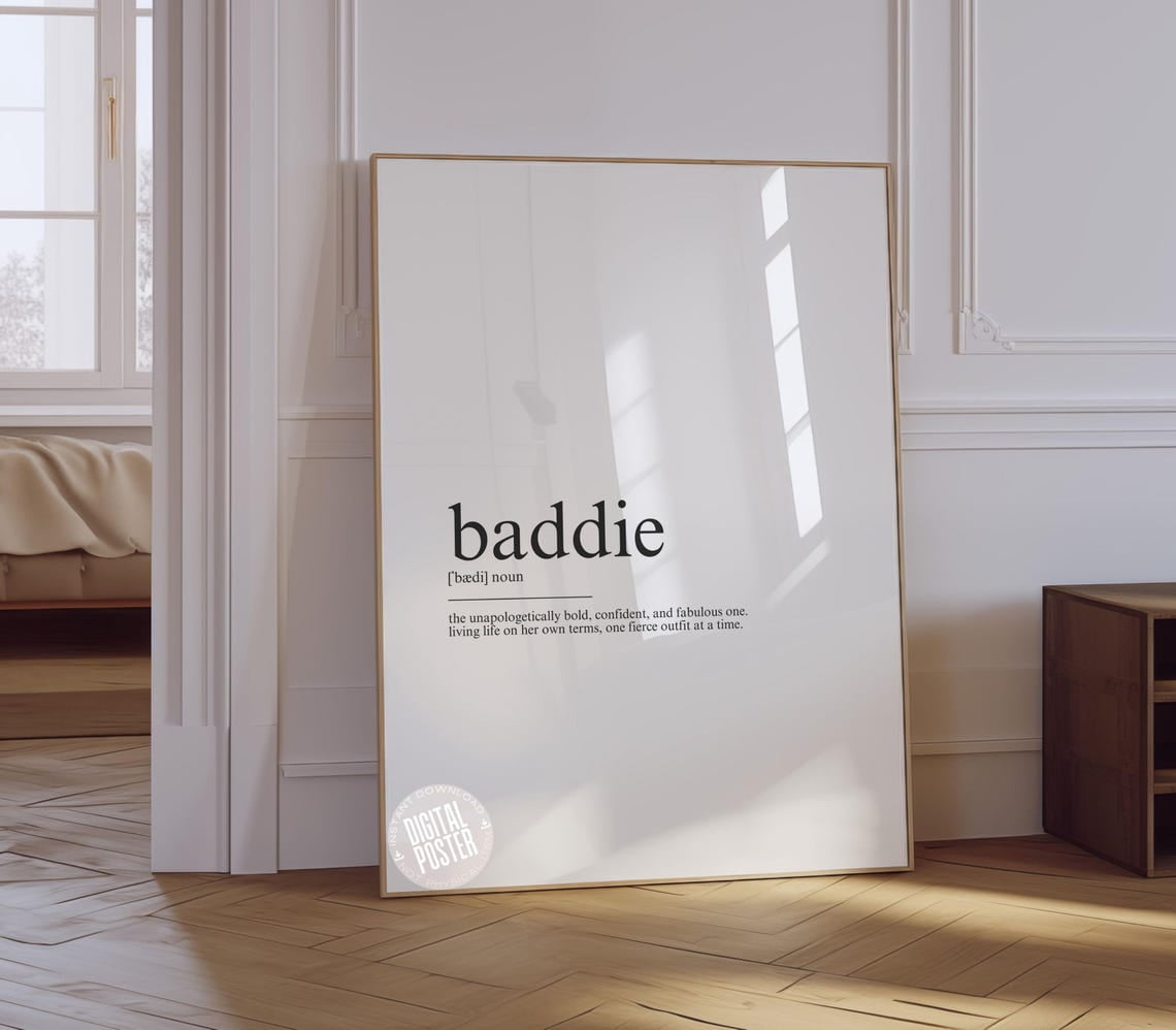 Modroom Baddie Definition Poster – Trendy Empowering Wall Art Print for ...