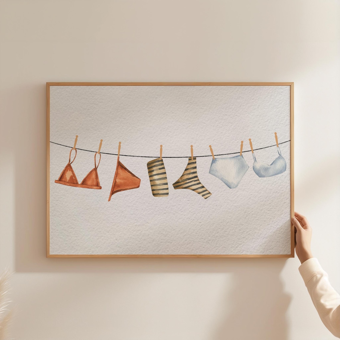 Modroom Bathing Suits Clothesline Swimming Poster, Vintage Swimsuit ...
