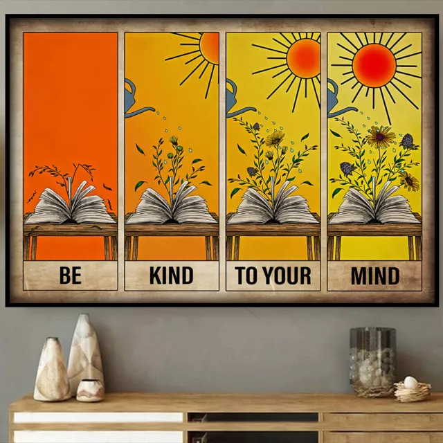 Modroom Be Kind To Your Soul Sunflower Reading Book Reader Bookworm ...