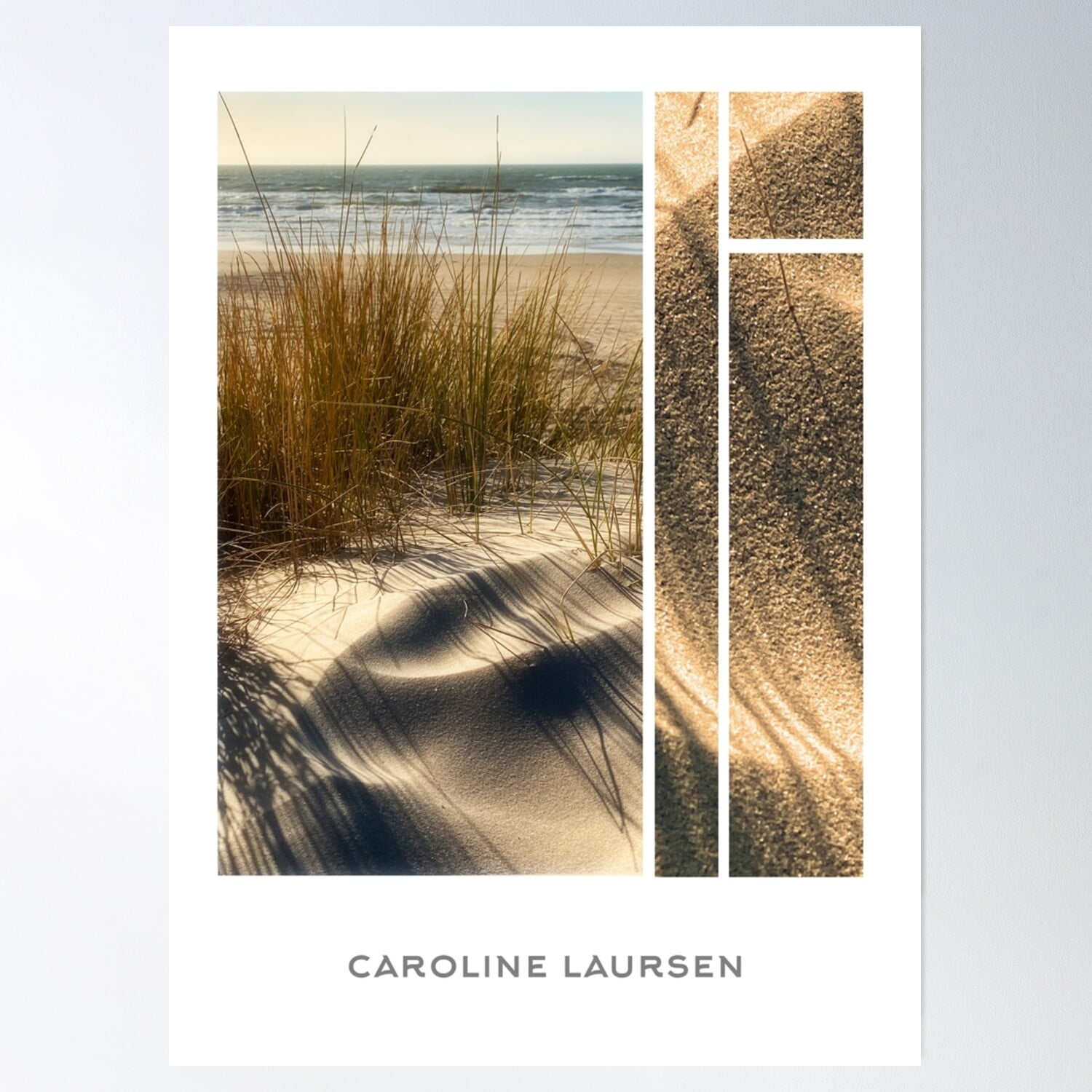 Modroom Beach Sand Collage. Caroline Laursen Original Poster Wall Art ...