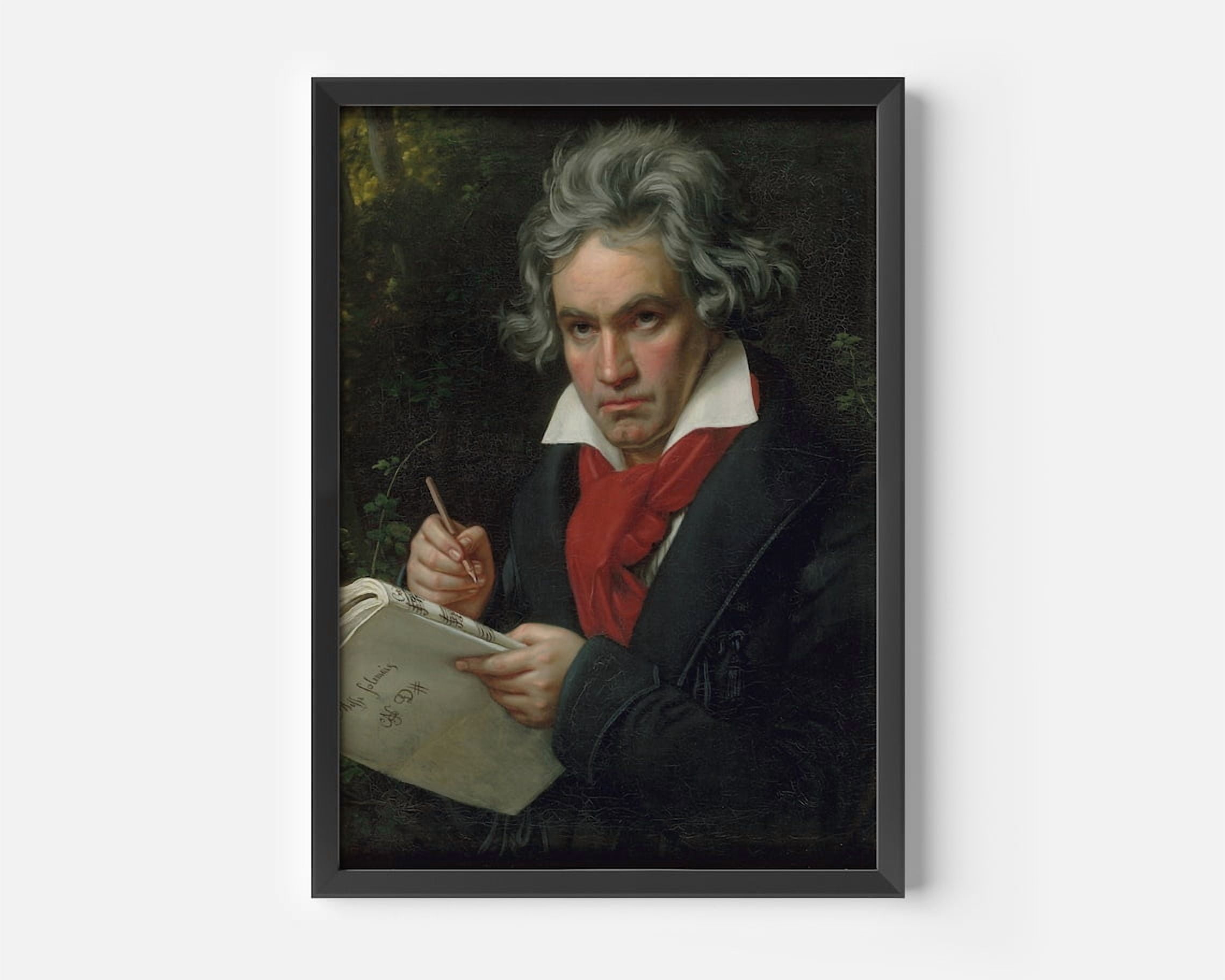 Modroom Beethoven Portrait Poster, Vintage Music Art Print, Retro ...