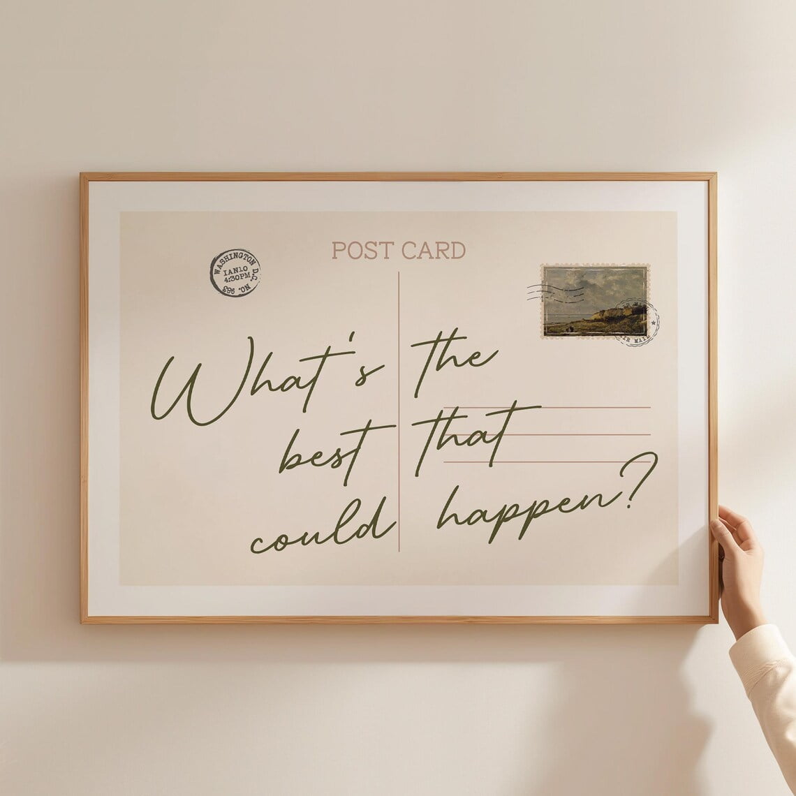 Modroom What'S The Best That Could Happen Vintage Postcard Poster ...