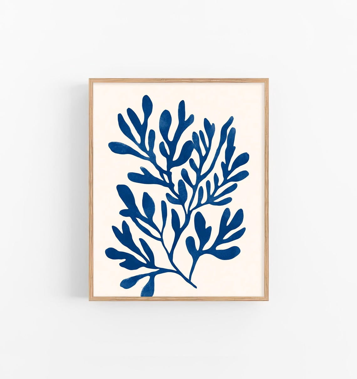 Modroom Blue Seaweed Watercolor Painting Plants Watercolor Art Print ...