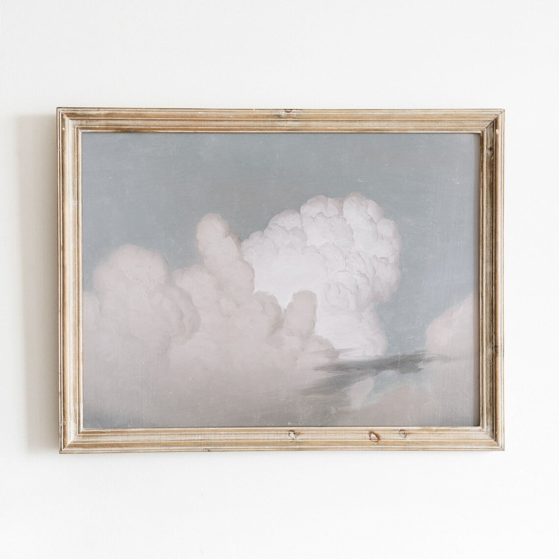 Modroom Blue Sky Study | Vintage Cloud Painting | Subtle Blue Artwork ...