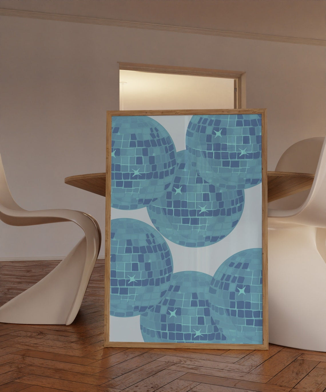 Modroom Blue Wall Art Disco Wall Art Preppy Room Decor College Dorm ...