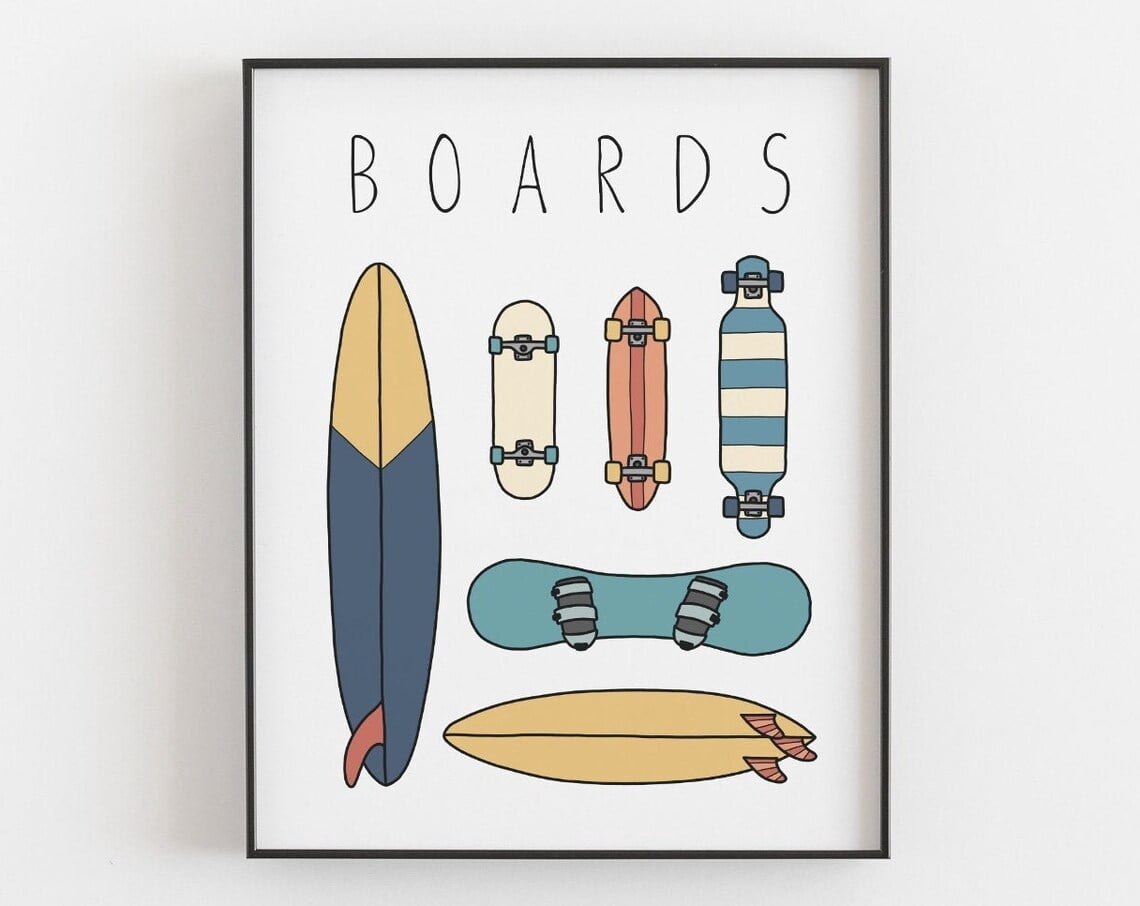 Modroom Boards Print - Surfboard, Snowboard, Skateboard, Longboard ...
