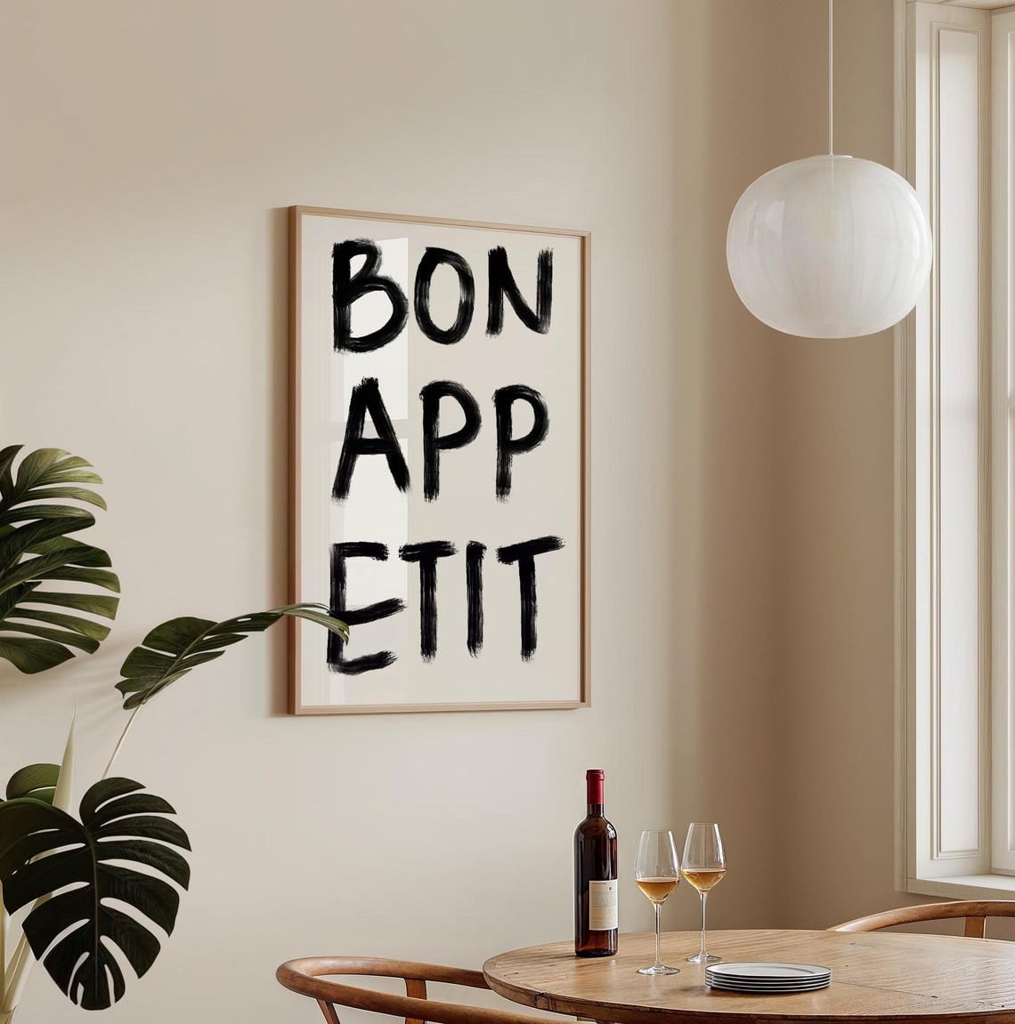 Modroom Bon Appetit Poster Mid Century Print Kitchen Wall Art Bon ...