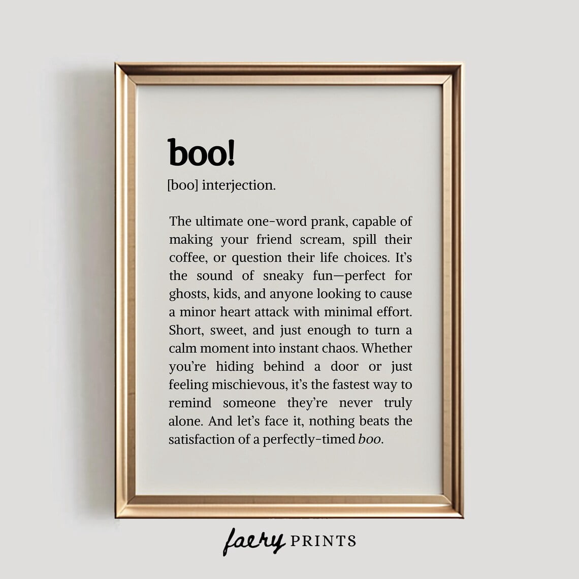 Modroom Boo Definition Print | Wall Art | Spooky Season Decor | Boo ...