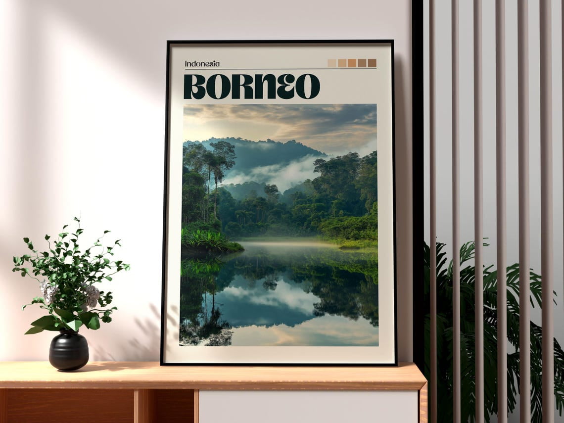 Modroom Borneo Print - Borneo Wall Art - Borneo Nature Poster - Asia ...