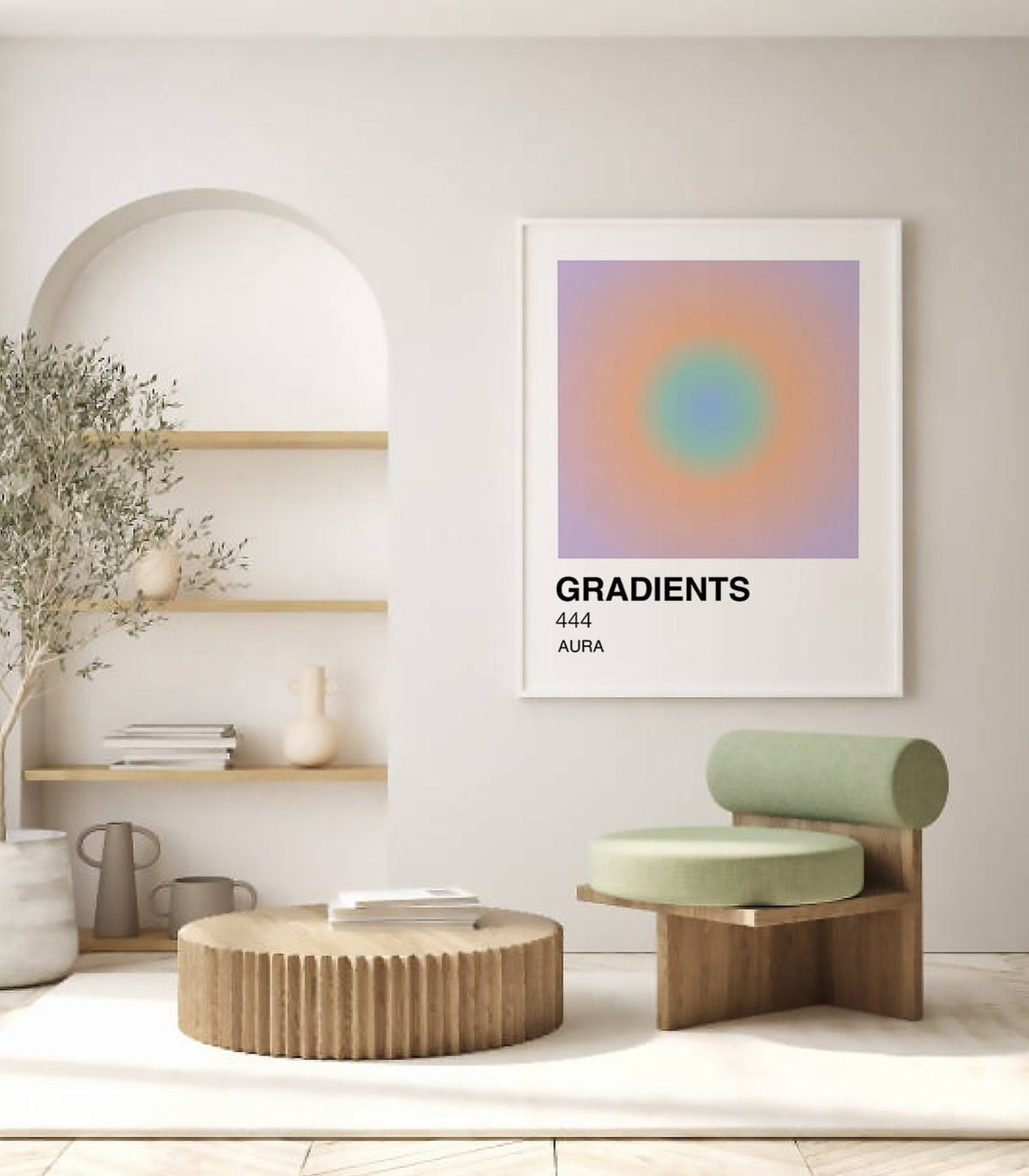 Modroom What Is Brighter? Aura 444 Color Gradient Neon Aura Wall Art ...