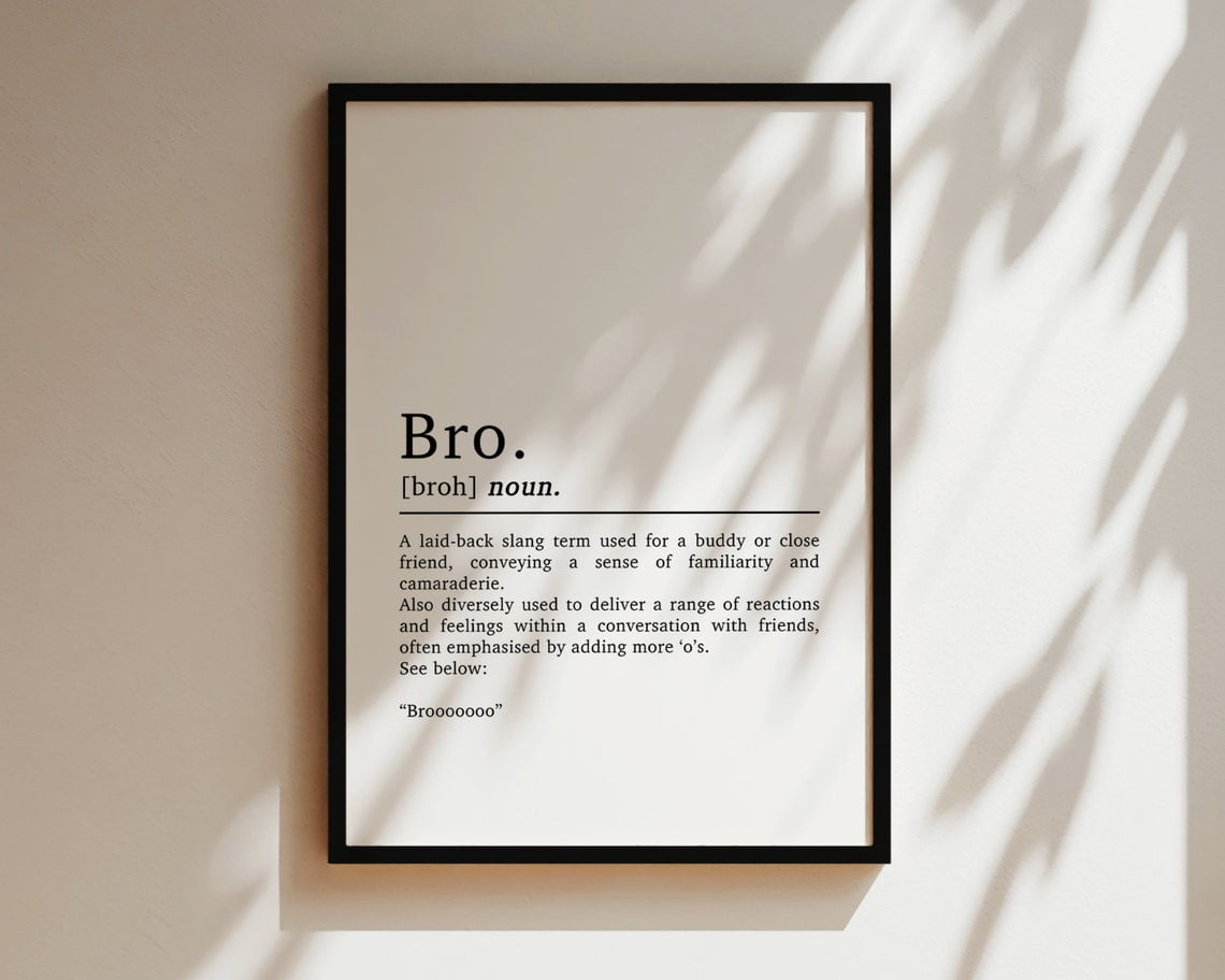 Modroom Bro Definition, Gaming Prints, Gamer Print, Teen Wall Art ...