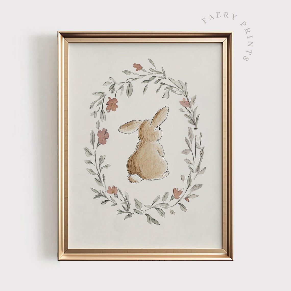 Modroom Bunny Art | Woodland Nursery | Vintage Rabbit Illustration ...