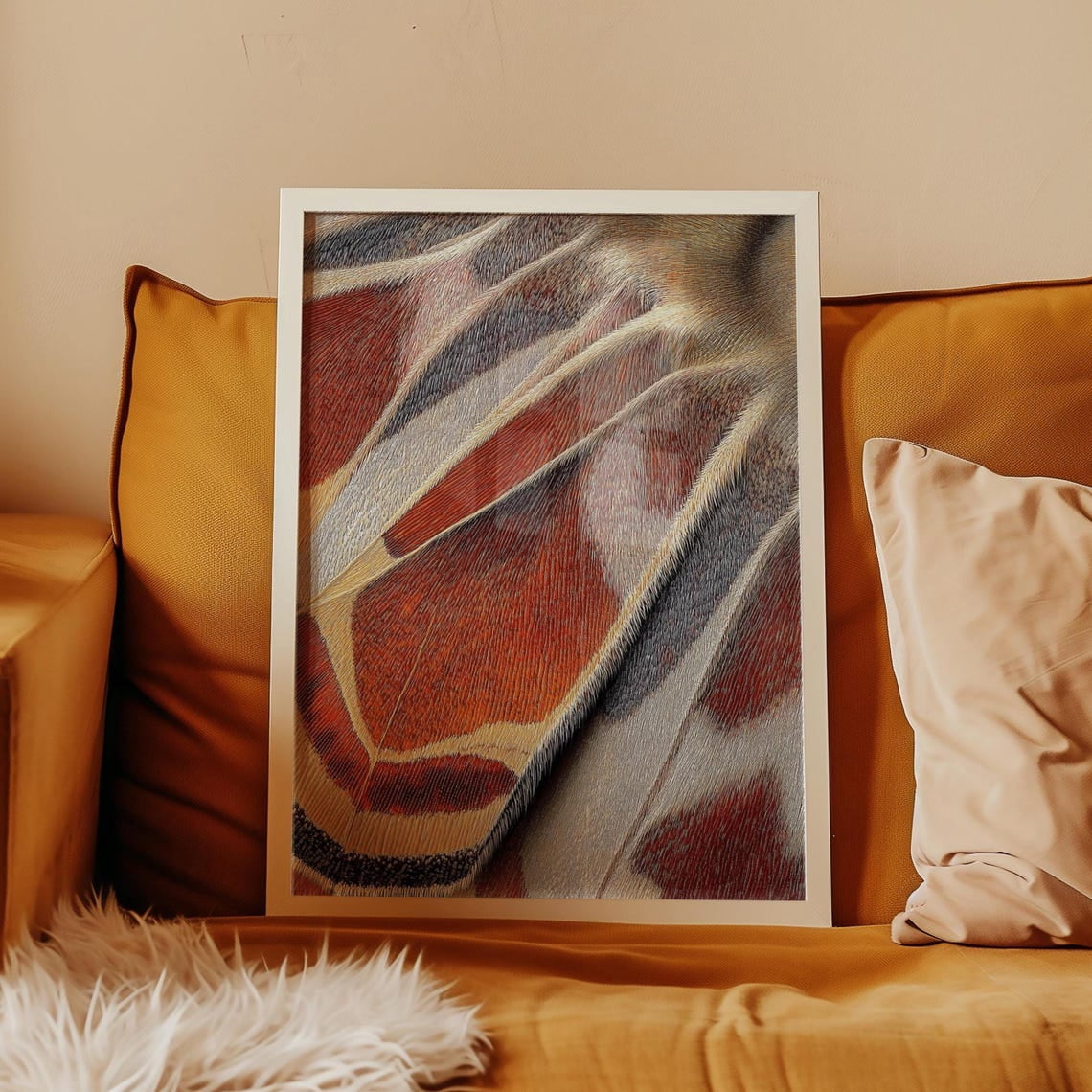 Modroom Butterfly Wing Texture Art Print, Macro Nature Wall Decor In ...
