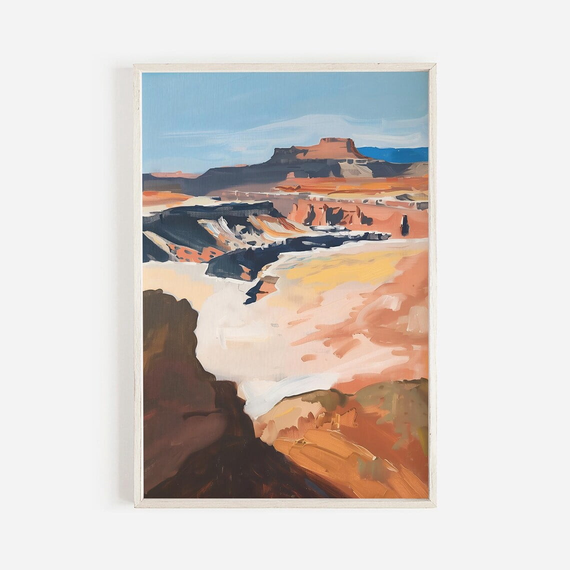 Modroom Canyonlands National Park Print, Burnt Orange Desert Painting ...