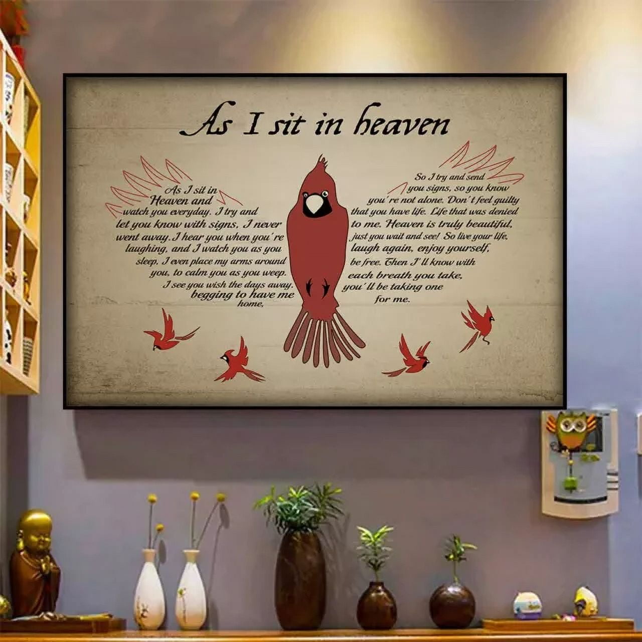 Modroom Cardinal Bird Heaven As I Sit In Heaven And Watch You Everyday ...