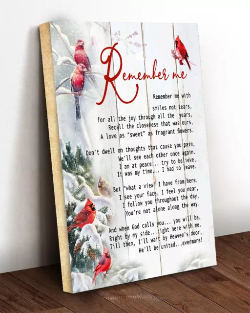 Modroom Cardinal Bird Remember Me With Smiles Not Tears For All The Joy ...
