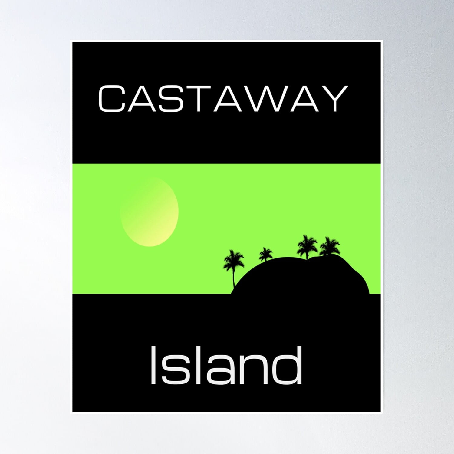 Modroom Castaway Island Poster Wall Art, Modern Wall Decor, 12x18 ...