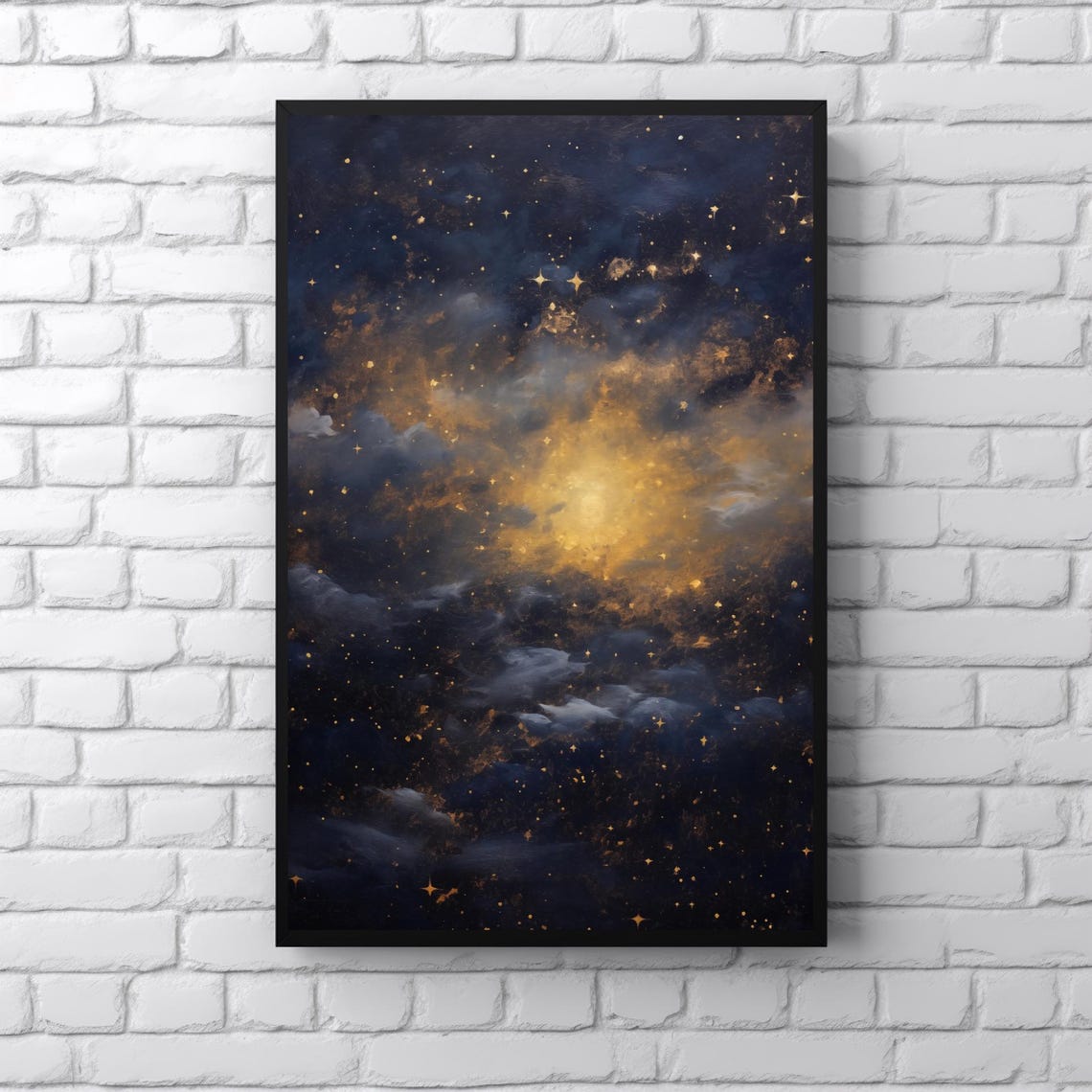 Modroom Celestial Night Sky Art Print, Starry Night Sky Wall Art ...