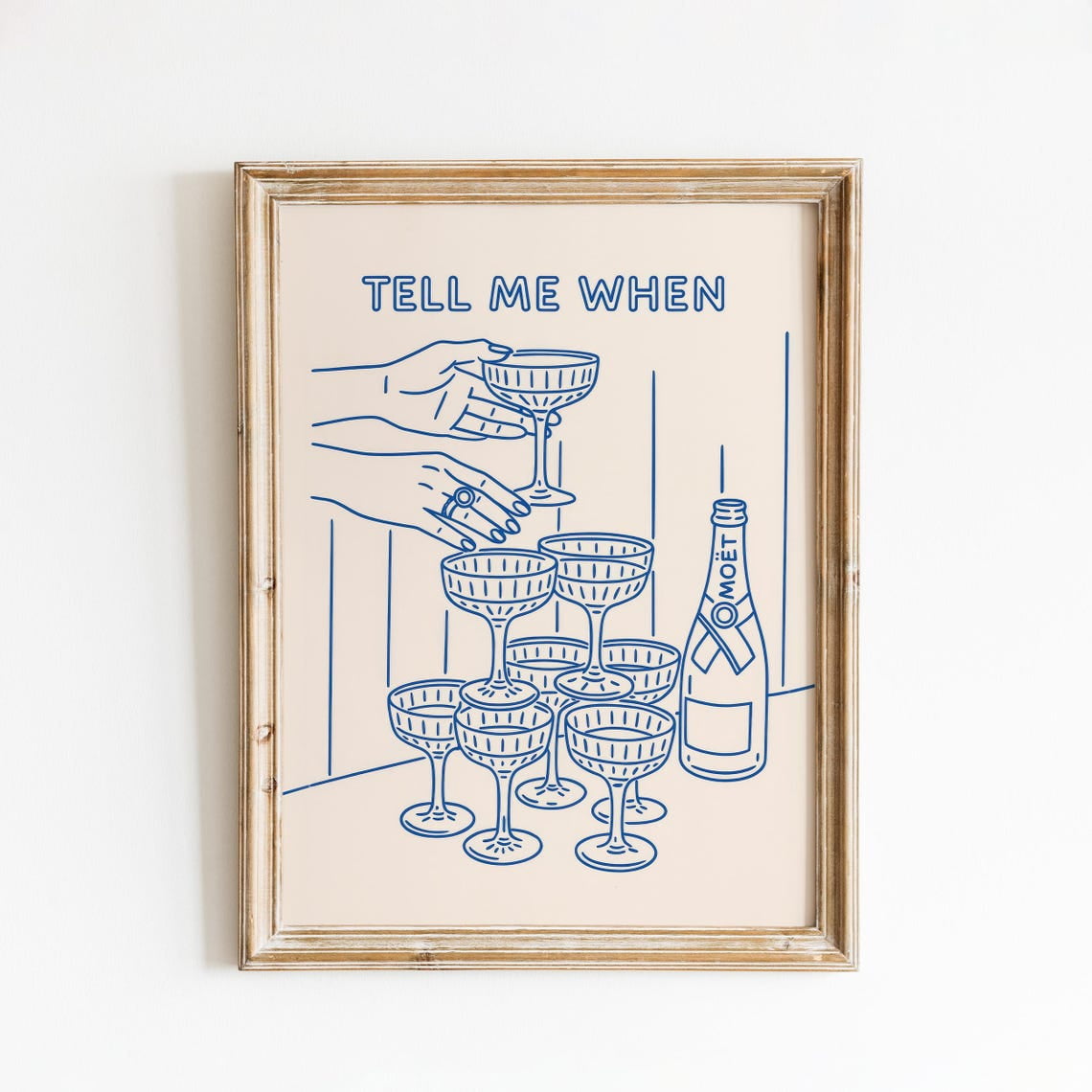 Modroom Champagne Poster - Tell Me When Poster With Moët & Coupes ...