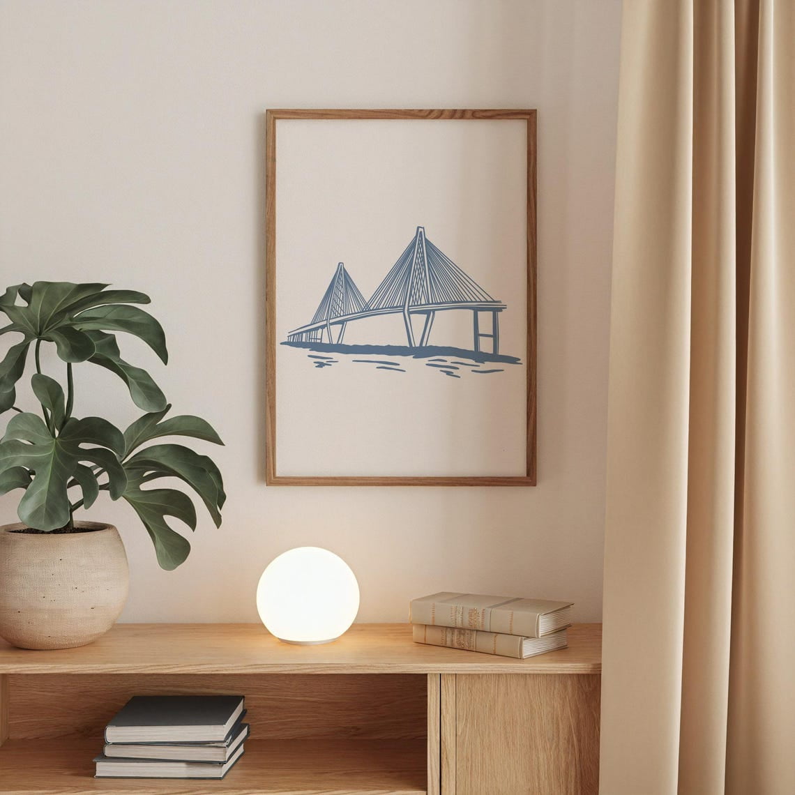 Modroom Charleston Bridge Art Print | The Arthur Ravenel Jr. Bridge ...