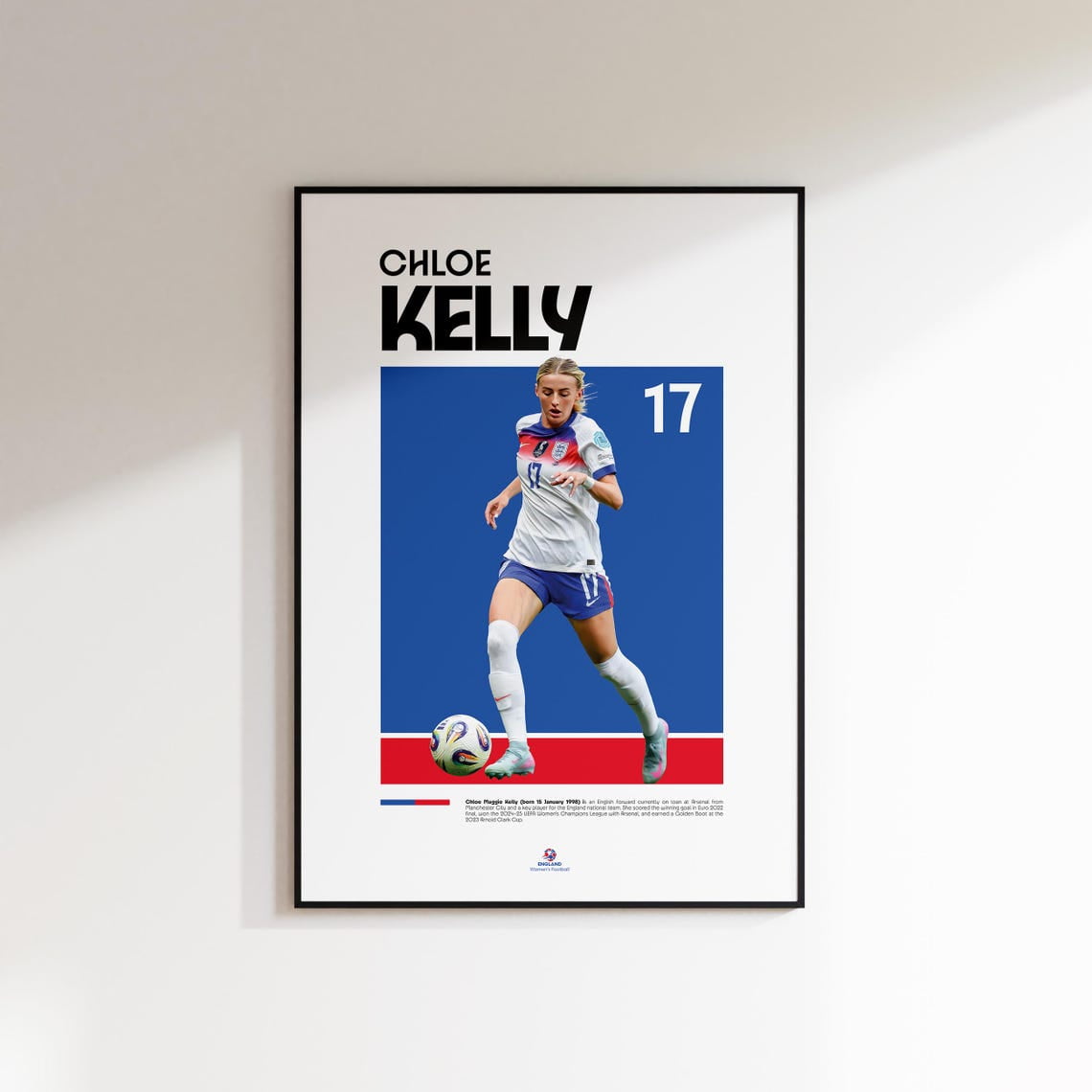Modroom Chloe Kelly England Women'S Football Poster Minimalist Digital ...