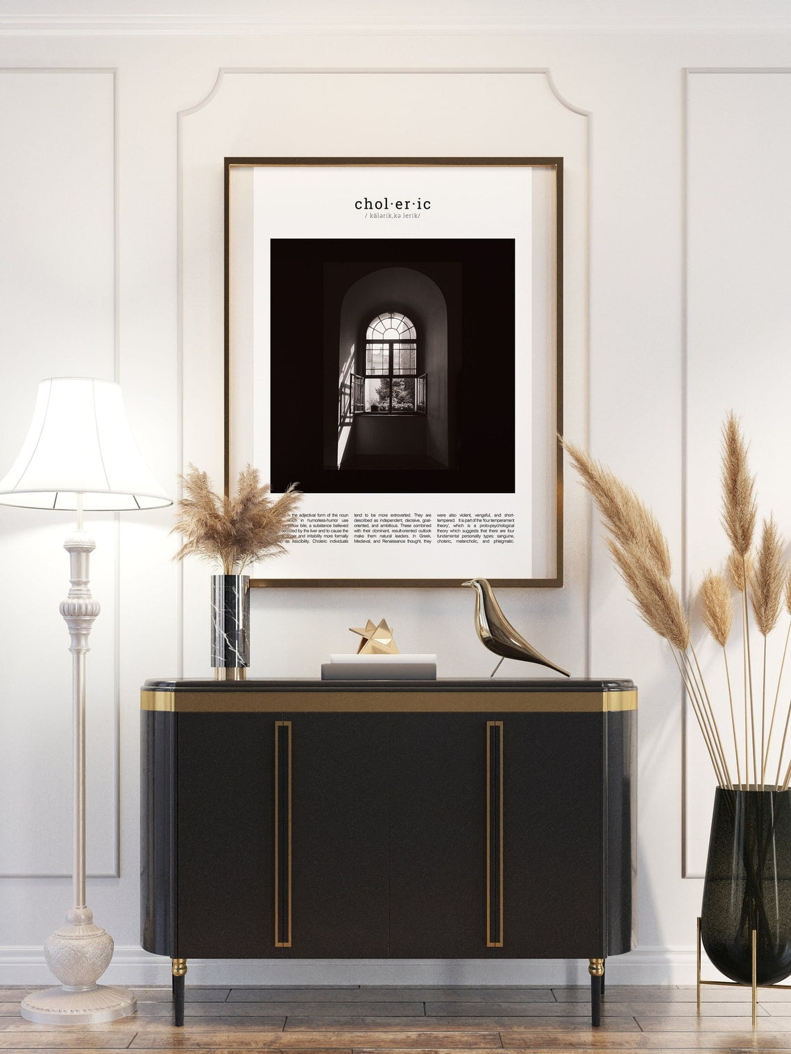 Modroom Choleric *Art Poem Series* Wordy Print Black And White Wall Art ...