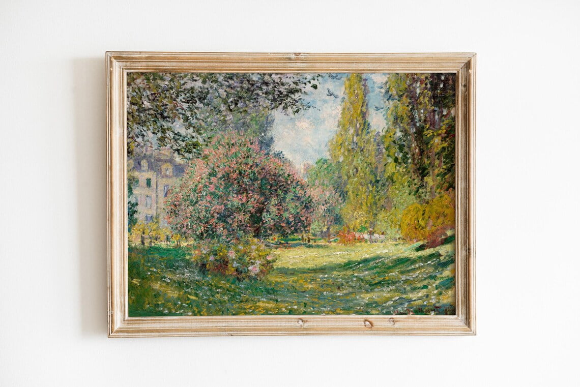 Modroom Claude Monet Landscape Painting, The Parc Monceau In Paris ...