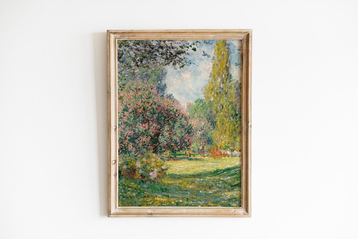Modroom Claude Monet Landscape Painting, The Parc Monceau In Paris ...