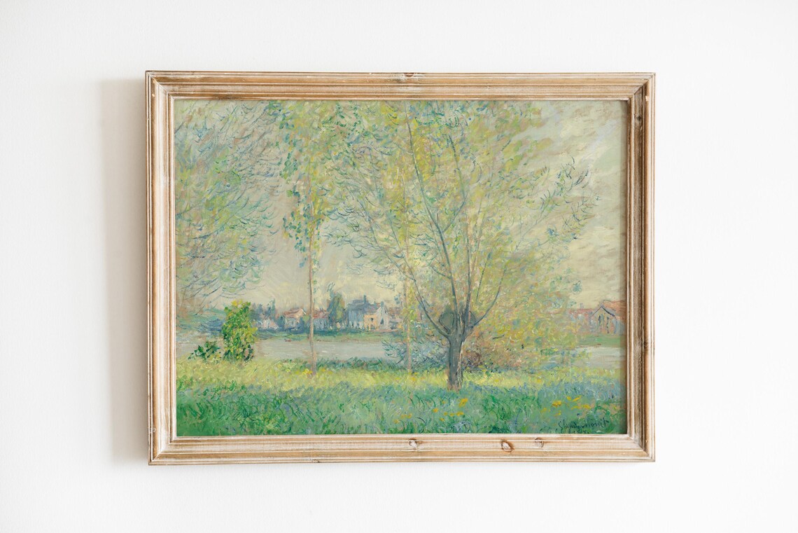 Modroom Claude Monet Landscape Print, The Willows Painting, Spring ...