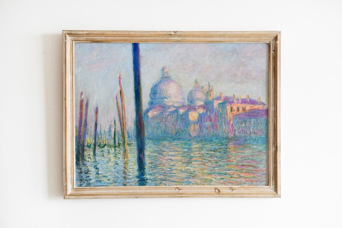 Modroom Claude Monet Le Grand Canal Print, Monet Painting Of Venice ...