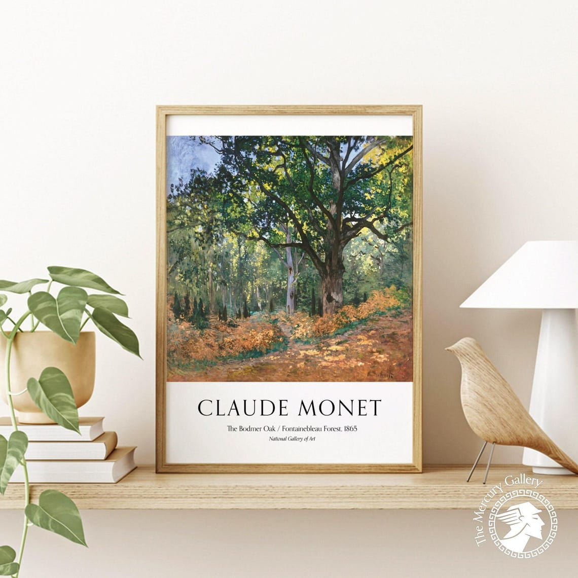 Modroom Claude Monet Poster, The Bodmer Oak Fontainebleau Forest Print ...