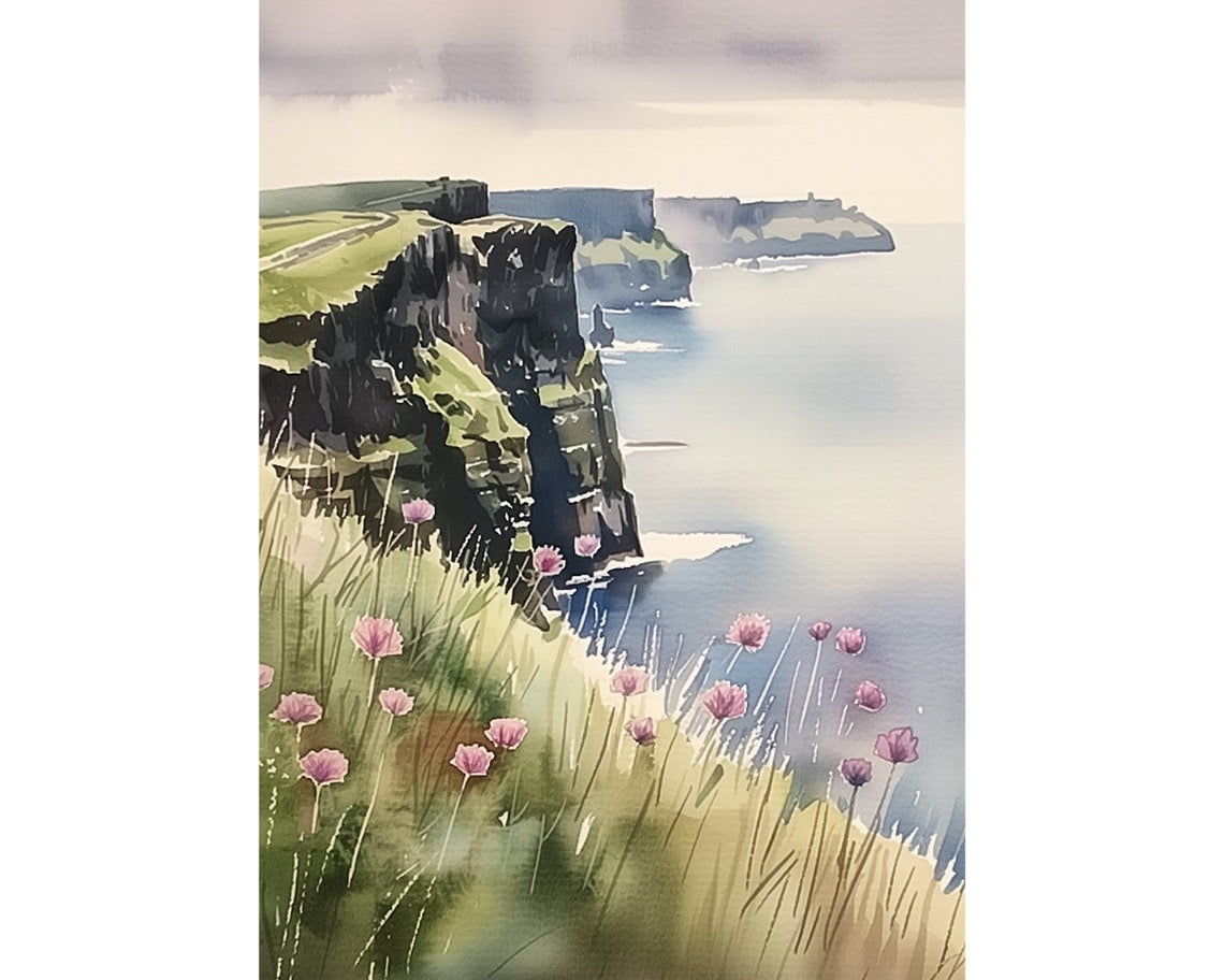 Modroom Cliffs Of Moher Art Irish Landscape Print O'Brien'S Tower ...