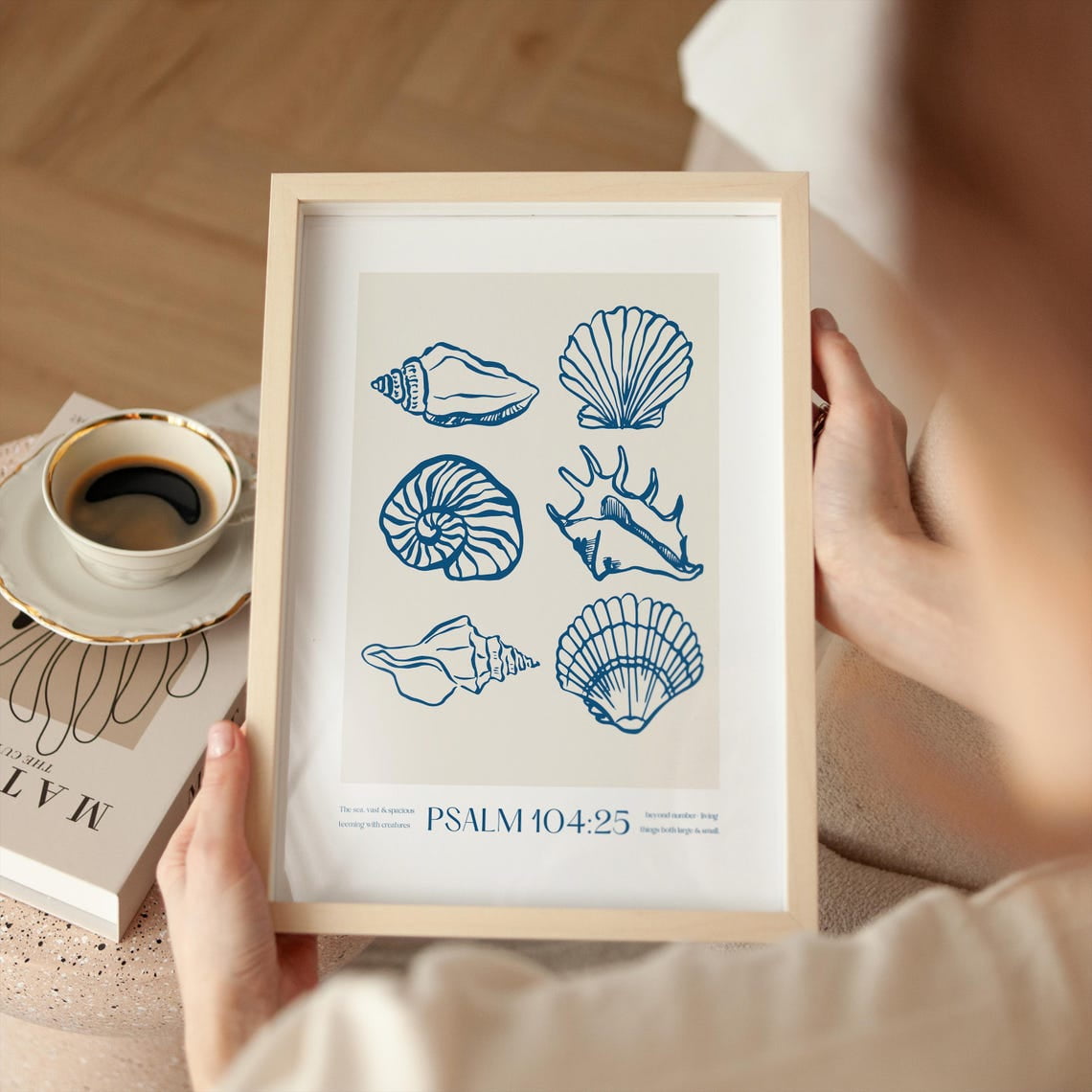 Modroom Coastal Christian Wall Art Beachy Dolce Vita Print Psalm Bible ...